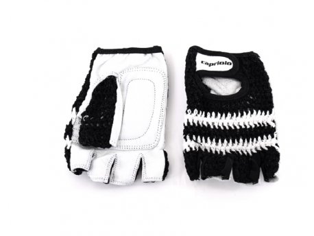 CAPRIOLO Sportske rukavice - retro crochet dizajn crne 185116-C