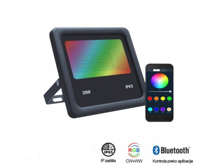 BBLINK LED REFLEKTOR BR-FL30W-04AZ CRNI RGB/WW/CW BLUETOOTH
