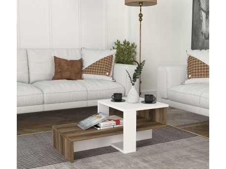 HANAH HOME Sto za dnevnu sobu Chain White Walnut