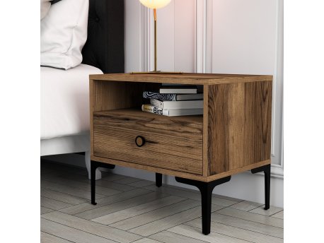 HANAH HOME Noćni stočić Lizbon 532 Walnut