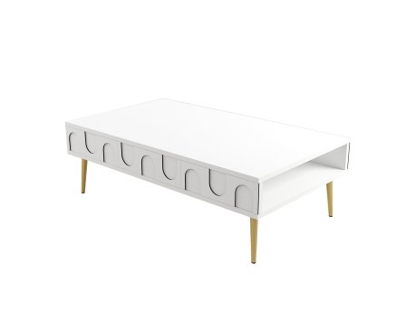 HANAH HOME Sto za dnevnu sobu Lyon 33 White Gold