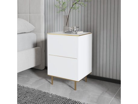 HANAH HOME Noćni stočić Imaj Marble White