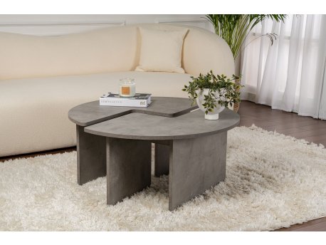 HANAH HOME Sto za dnevnu sobu Moira Concrete Grey
