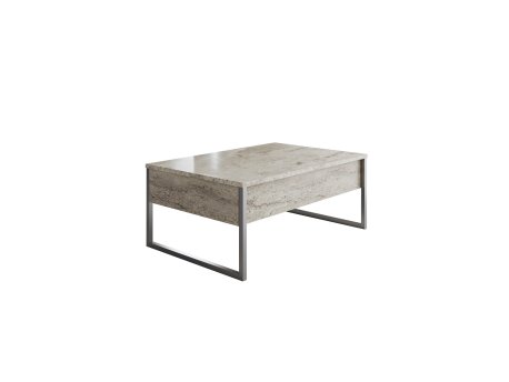 HANAH HOME Sto za dnevnu sobu Luxe Travertine Silver