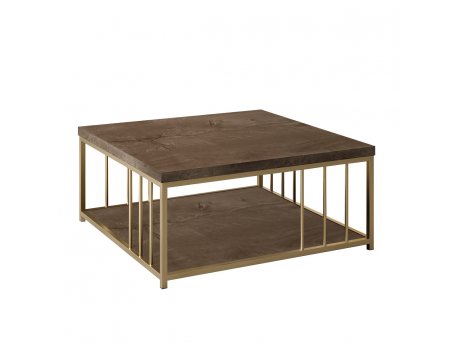 HANAH HOME Sto za dnevnu sobu Zenn Walnut Gold