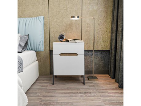 HANAH HOME Noćni stočić Neva Walnut White