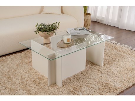 HANAH HOME Sto za dnevnu sobu Vetrino Wooden White