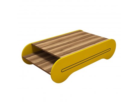 HANAH HOME Sto za dnevnu sobu Cool Walnut Yellow