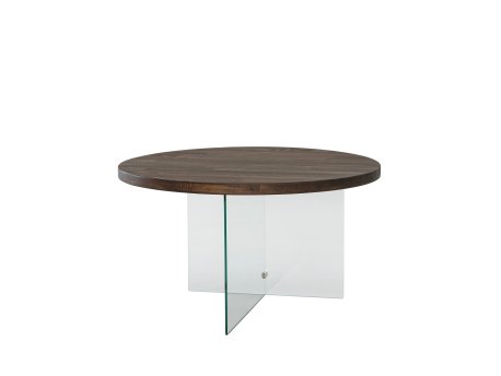 HANAH HOME Sto za dnevnu sobu Serenity Transparent Walnut
