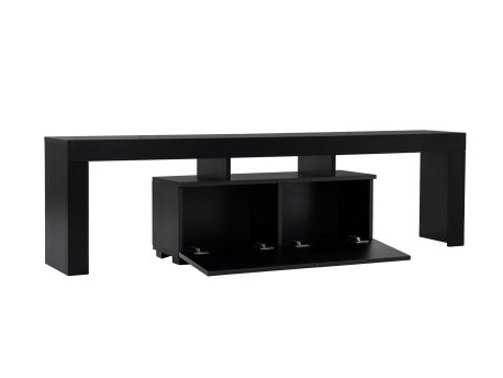 HANAH HOME TV polica Enclave Wood Black