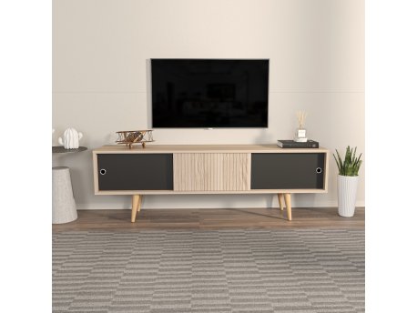 HANAH HOME TV polica Ecrin Oak Black
