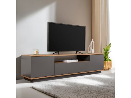 HANAH HOME TV polica Veramont Anthracite Atlantic Pine