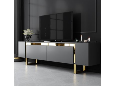HANAH HOME TV polica Yildiz Anthracite Gold