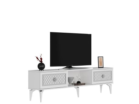 HANAH HOME TV polica Herry White Silver