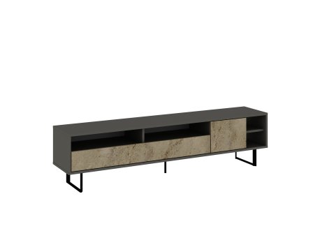 HANAH HOME TV polica Luga Grey Travertine
