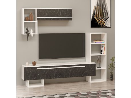 HANAH HOME TV polica Mega White Royal Marble (505CRL1702)