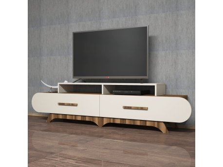 HANAH HOME TV polica Flora Walnut Cream