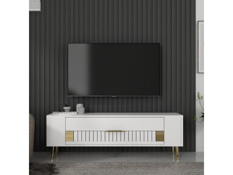 HANAH HOME TV polica Retrolp4 White Gold