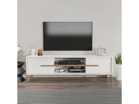 HANAH HOME TV polica Eslem White Walnut