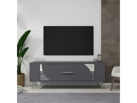 HANAH HOME TV polica Retrop2 Anthracite Silver