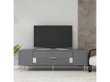 HANAH HOME TV polica Dekolp4 Anthracite Silver