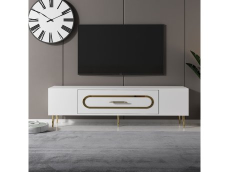 HANAH HOME TV polica Dekop3 White Gold