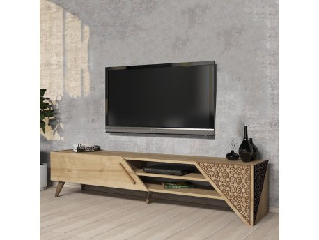 HANAH HOME TV polica Beril 2 Oak