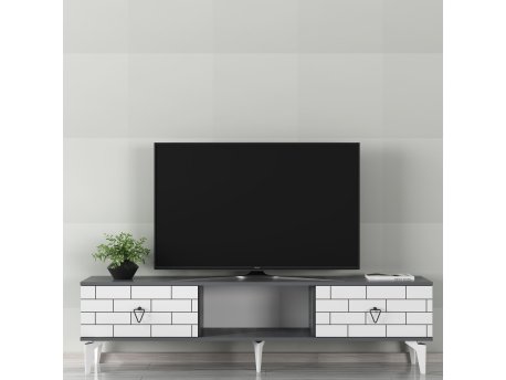 HANAH HOME TV polica Varna Anthracite White