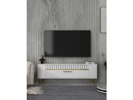 HANAH HOME TV polica Retrolp1 White Gold