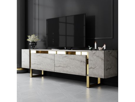 HANAH HOME TV polica Yildiz Travertine Gold
