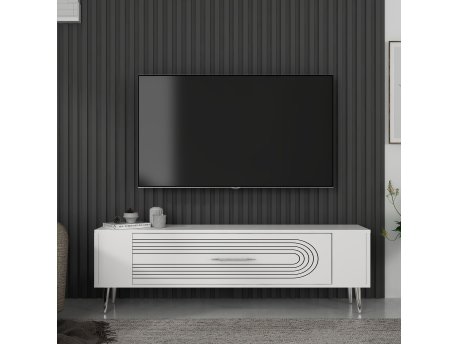 HANAH HOME TV polica Retrol3 White Silver