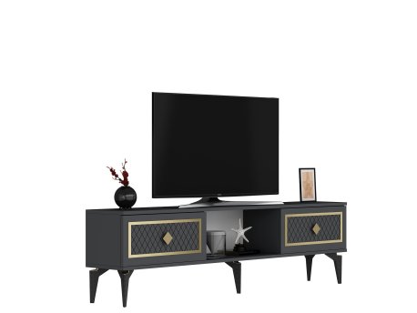 HANAH HOME TV polica Herry Anthracite Gold
