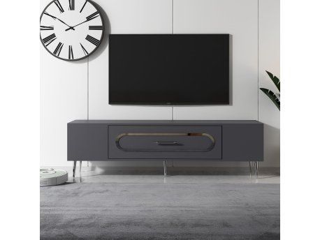 HANAH HOME TV polica Dekop3 Anthracite Silver