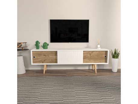 HANAH HOME TV polica Ecrin White Walnut