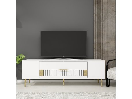 HANAH HOME TV polica Dekolp4 White Gold