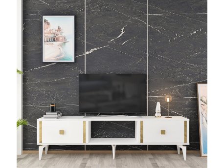 HANAH HOME TV polica Doruk White Gold