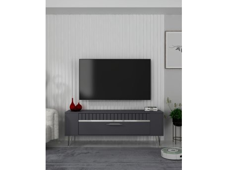 HANAH HOME TV polica Retrolp1 Anthracite Silver