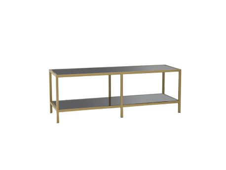HANAH HOME TV polica Basic Dark Grey Gold