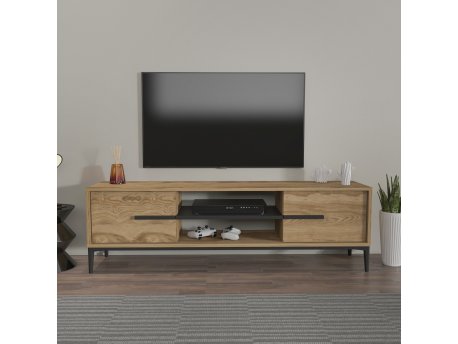 HANAH HOME TV polica Eslem Oak Black