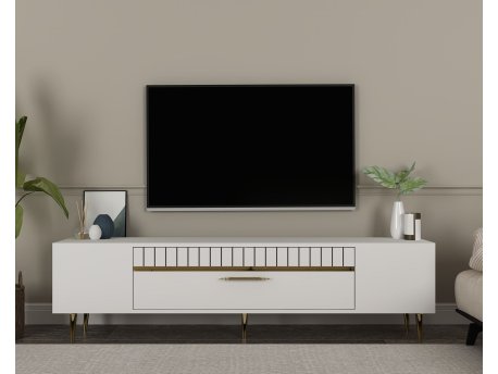 HANAH HOME TV polica Dekolp1 White Gold
