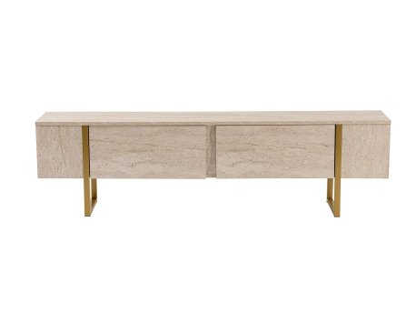 HANAH HOME TV polica Serenity Travertine Gold
