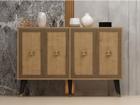 HANAH HOME Komoda Ansel Sapphire Oak Gold