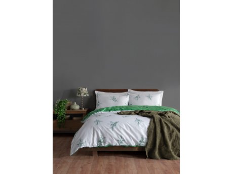 L`ESSENTIEL MAISON Ranforce posteljina (140 x 200) Meltem Green