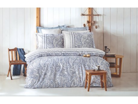 L`ESSENTIEL MAISON Ranforce posteljina (240 x 220) Paisley Blue