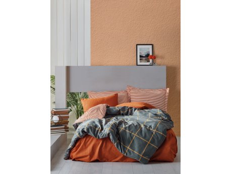 L`ESSENTIEL MAISON Ranforce posteljina (155 x 220) Stark Cinnamon