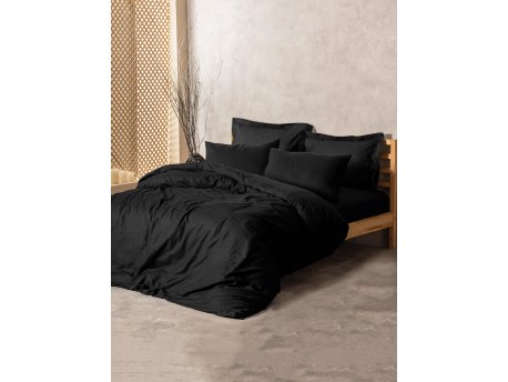 L`ESSENTIEL MAISON Ranforce posteljina (135x200) Plaid Black