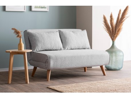 Atelier del Sofa Dvosed Folde 2 Seater Teddy Fabric Grey