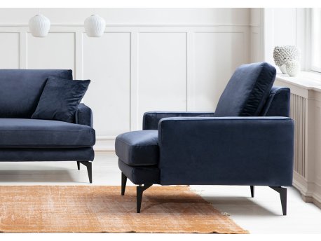 Atelier del Sofa Fotelja Papira Armchair Navy Blue
