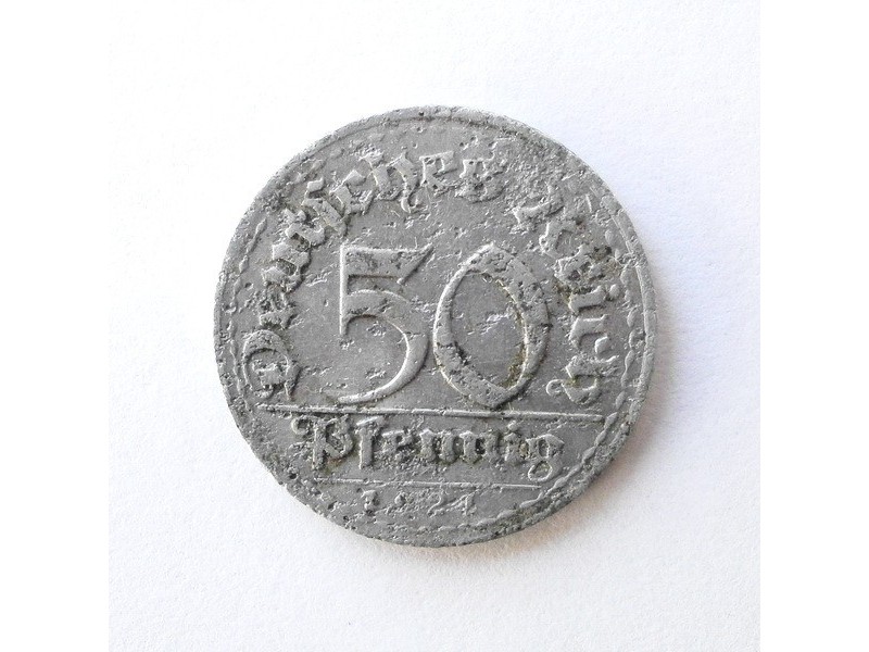 Nemački rajh 50 feninga 1921 D