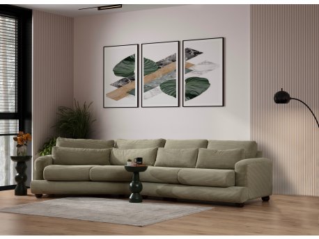 Atelier del Sofa Sofa River 4 Seater Left (Xc Left 2R) Green
